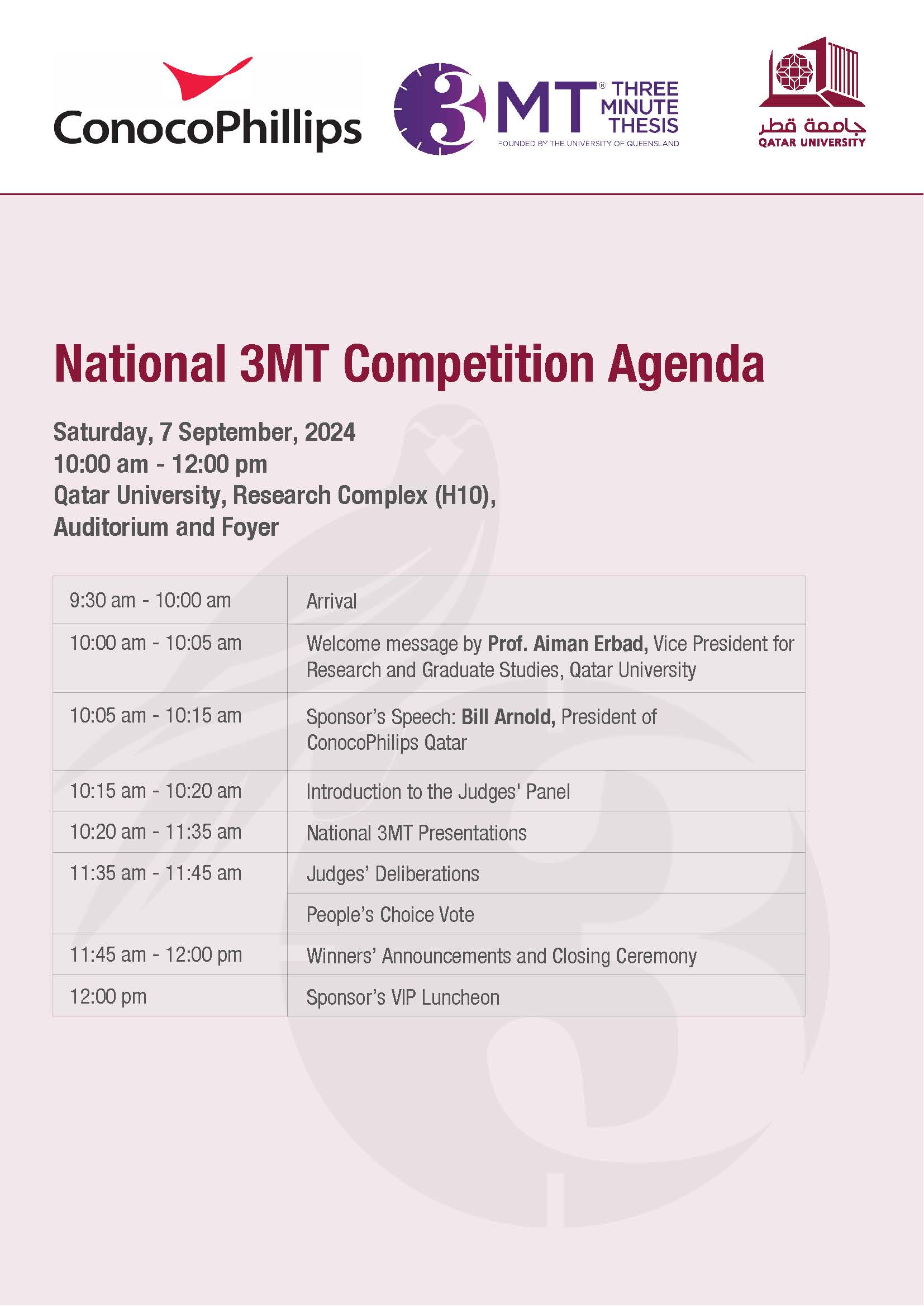 2024 National 3MT Competition